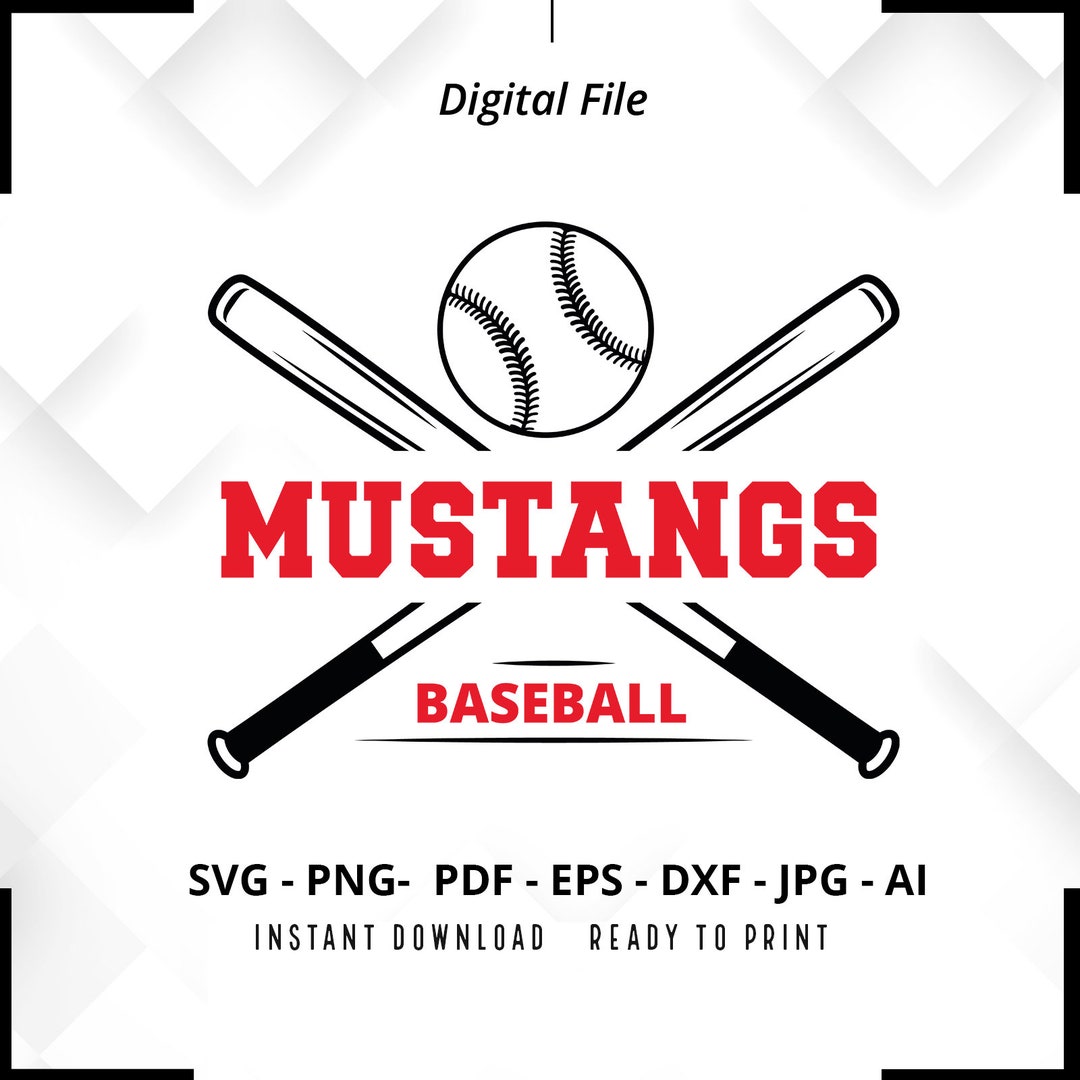Mustangs Baseball SVG PNG, Mustangs Svg, Baseball Svg, Mustangs Shirt ...