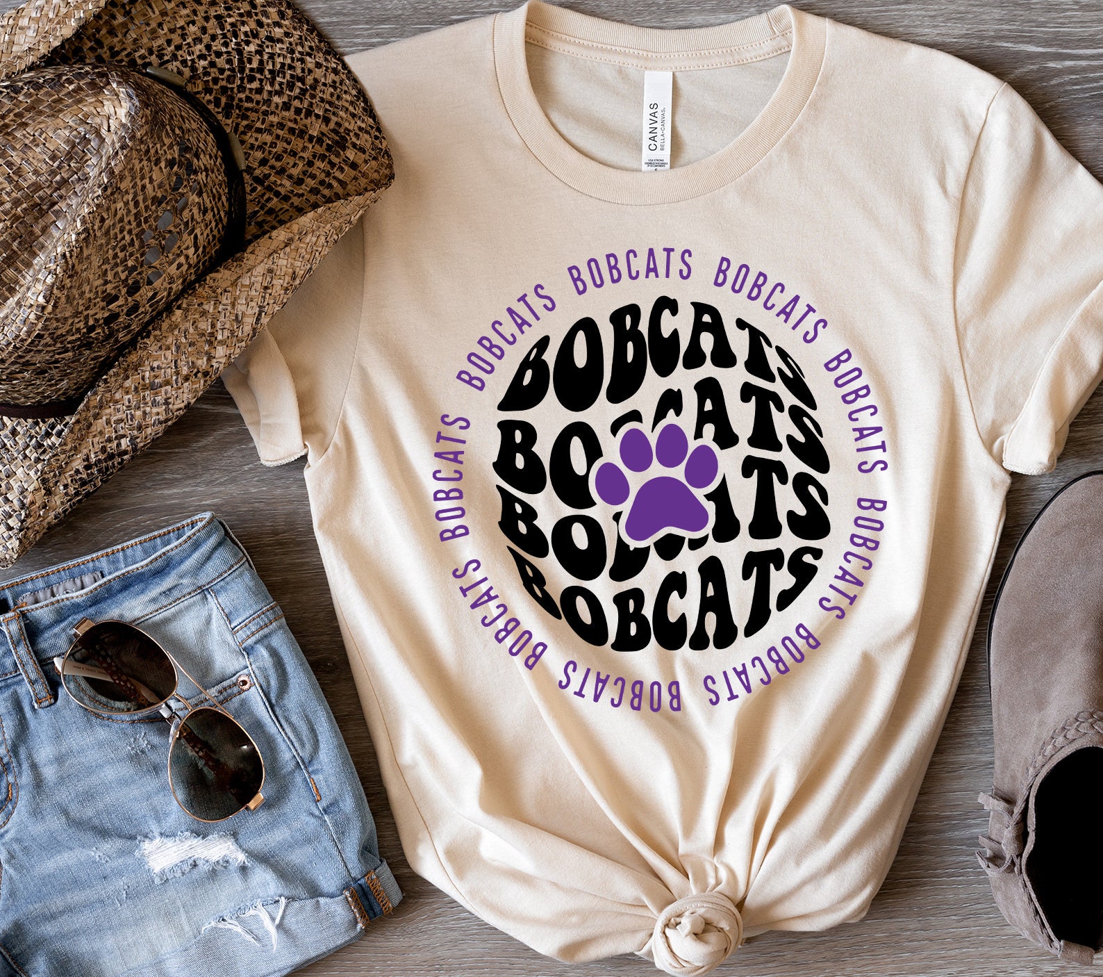 Bobcats Paw Print SVG, Mascot Cheer Design (digital Files) - Etsy