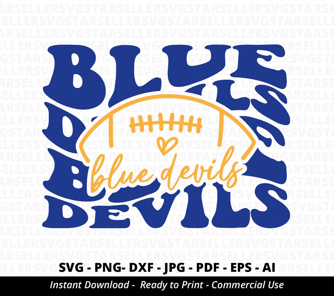 Blue Devils Football SVG Png,blue Devils Svg,stacked Blue Devils Svg ...