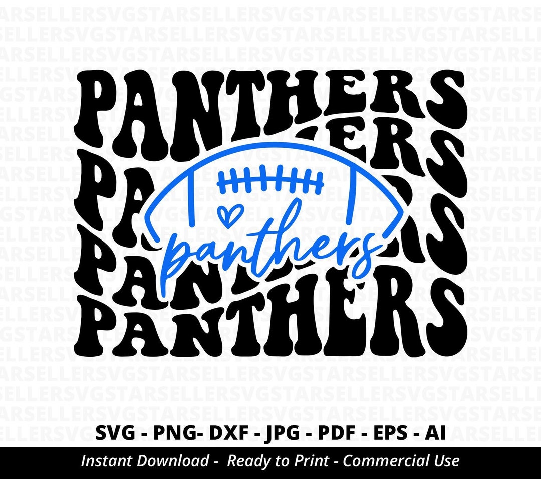 Panthers Football SVG, Mascot Shirt Design (digital Download) - Etsy