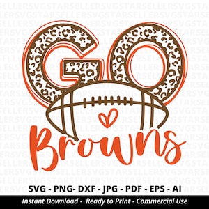 Go Browns Football SVG PNG, Browns Svg,leopard Go Browns Svg,browns ...