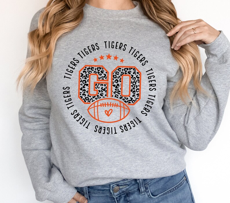 Go Tigers Football SVG Pngtigers Svgleopard Go Tigers - Etsy