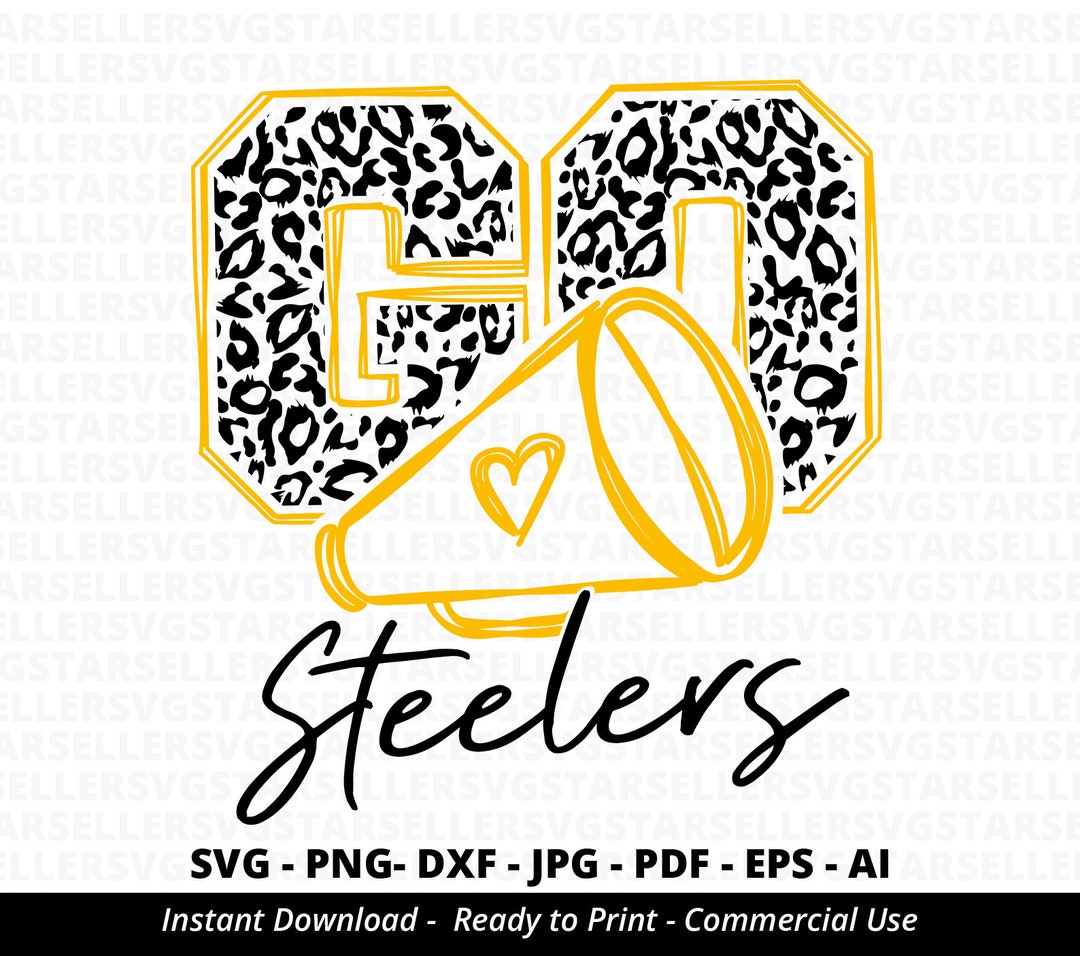 Leopard Go Steelers Svg,steelers Cheer Svg,steelers Shirt Svg,steelers ...