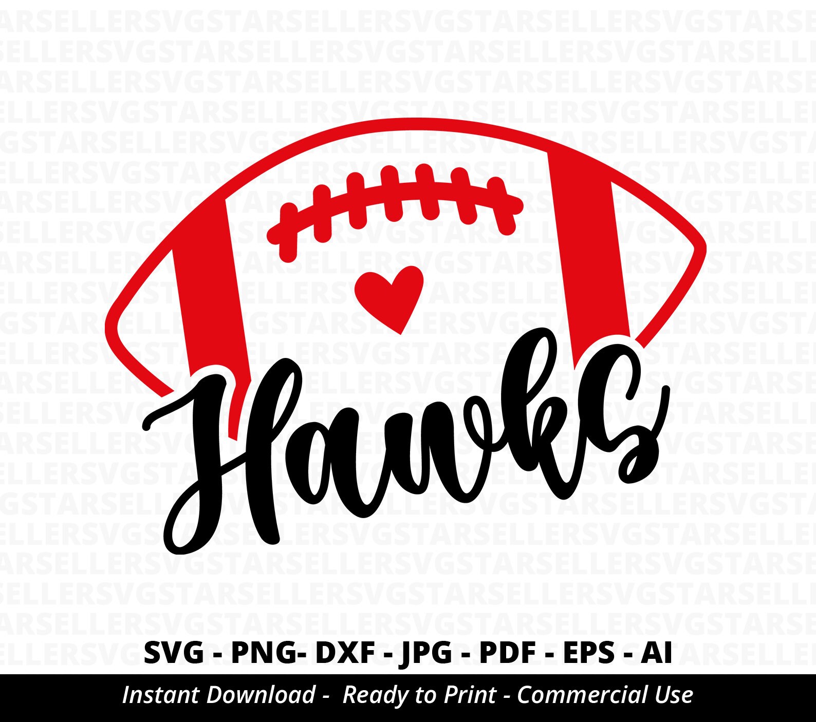 Hawks Football SVG Hawks Svg Hawks Shirt Svghawks Mascot - Etsy