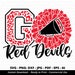 Go Red Devils Svgred Devils Mascot Svgred Devils Cheer - Etsy