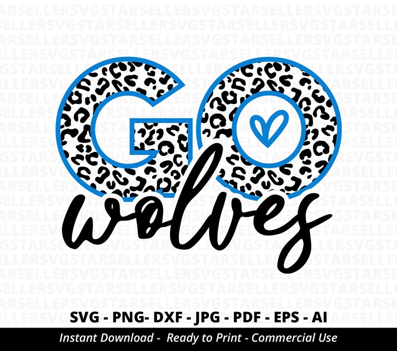 Go Wolves SVG PNG Wolves Svgleopard Go Wolves Svgwolves - Etsy
