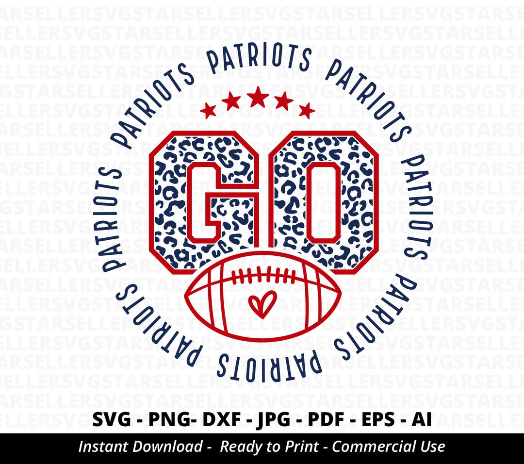 Go Patriots Football SVG PNG, Patriots Svg,leopard Go Patriots Svg ...