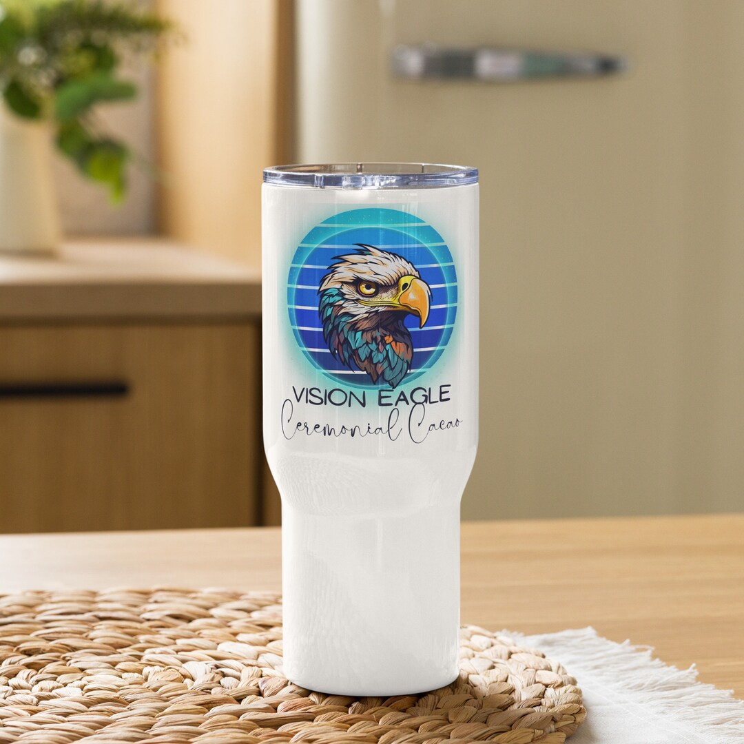 Vision Eagle Ceremonial Cacao Mug, 25 Oz Handle Cup, Spirit Animal ...