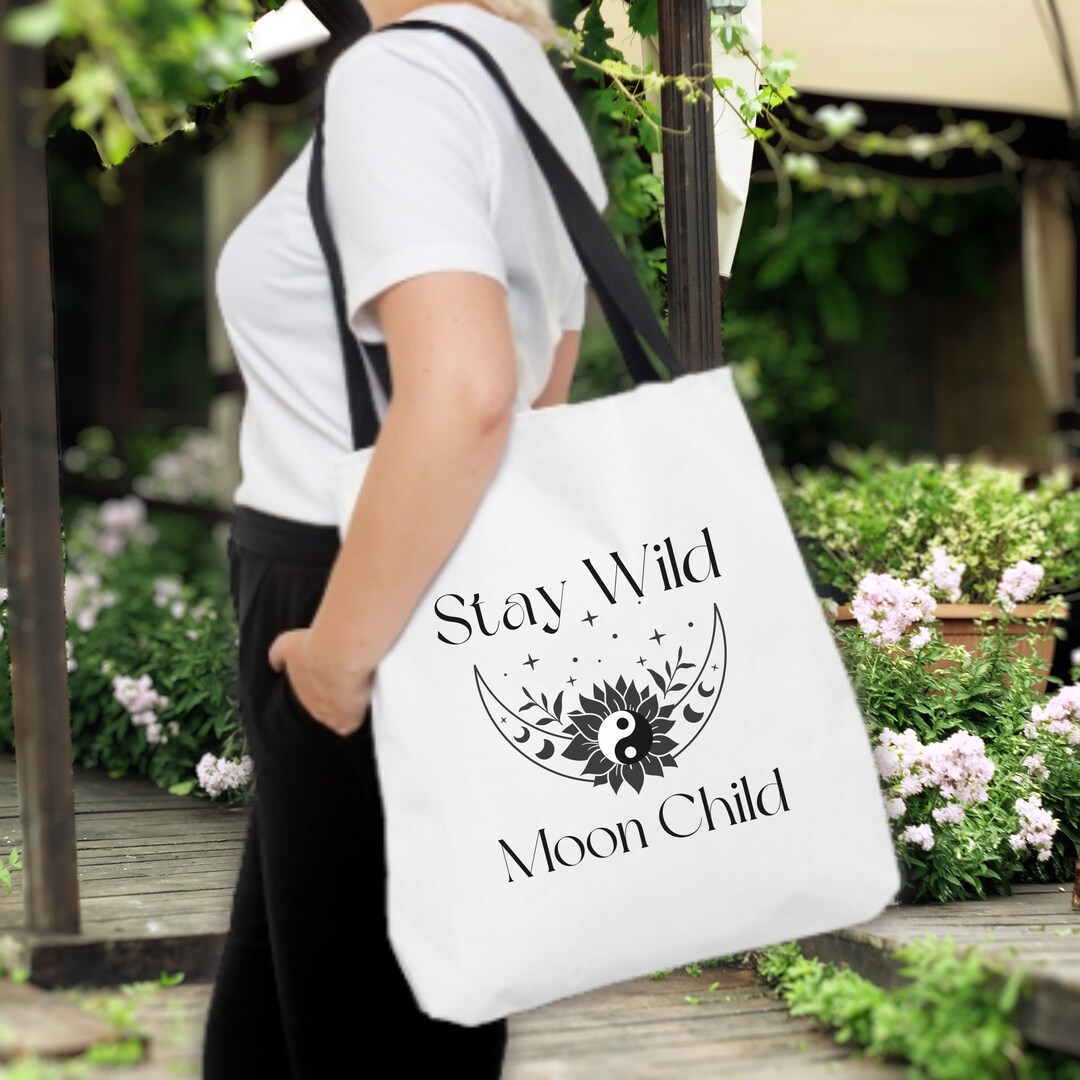 Stay Wild Travel Work Tote Bag, Trendy Beach Tote Bag, Books Tote Bag ...