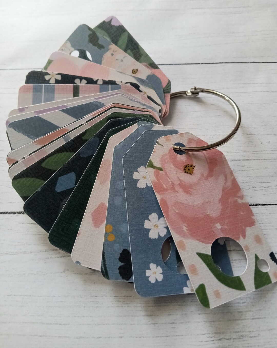 Blue and Pink Floral Cross Stitch Thread Drops, Floral DMC Fancy Floss ...