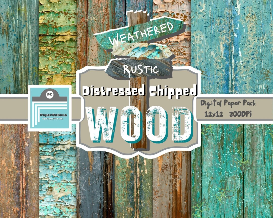 Distressed Wood Digital Paper,rustic Scrapbook Paper,color Wood ...