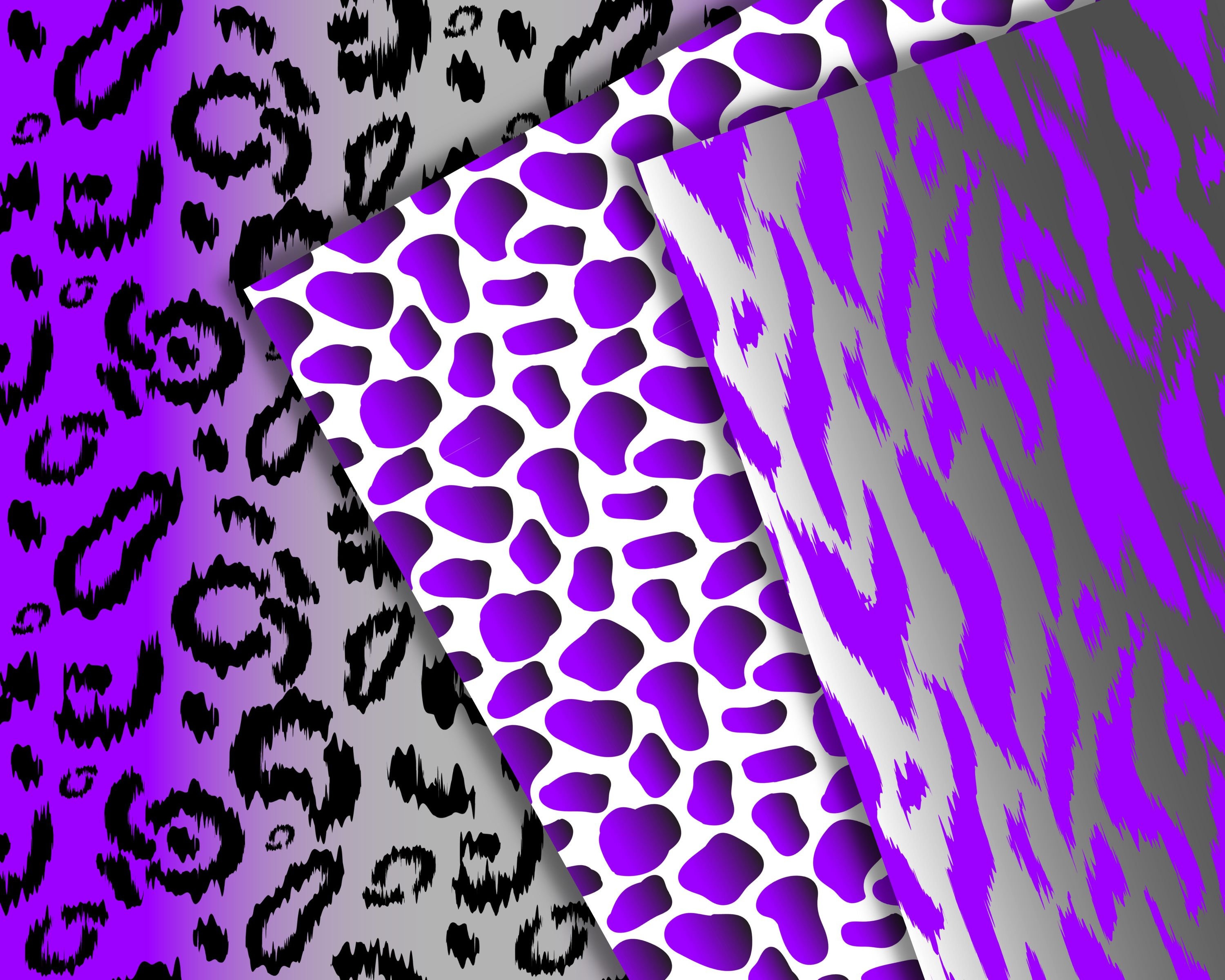 Animal Print Digital Paper,purple Animal Print Seamless Paper,purple ...