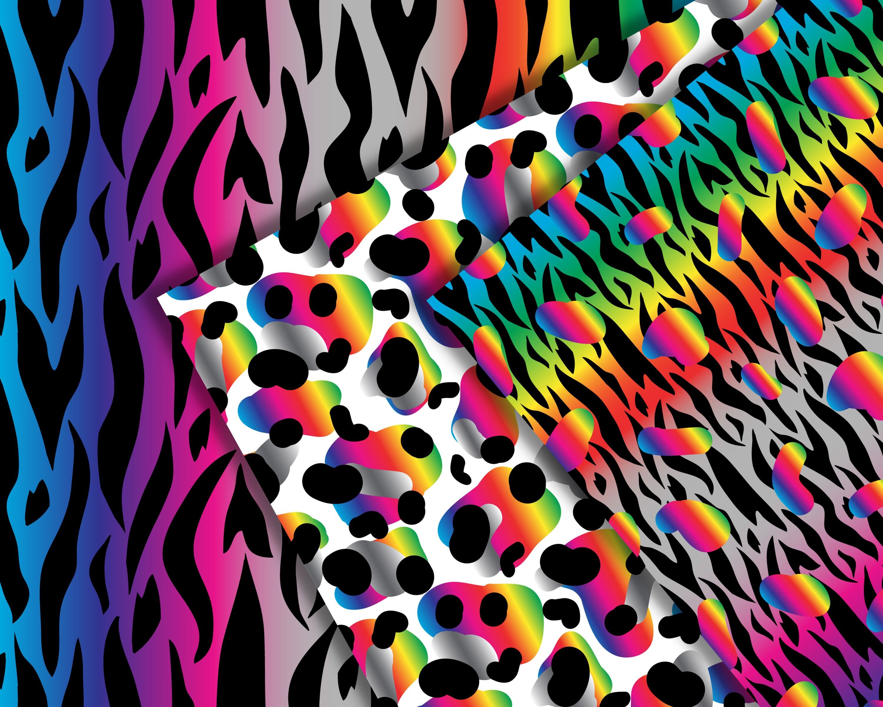 Animal Print Digital Paper,rainbow Animal Print Seamless Paper,rainbow ...