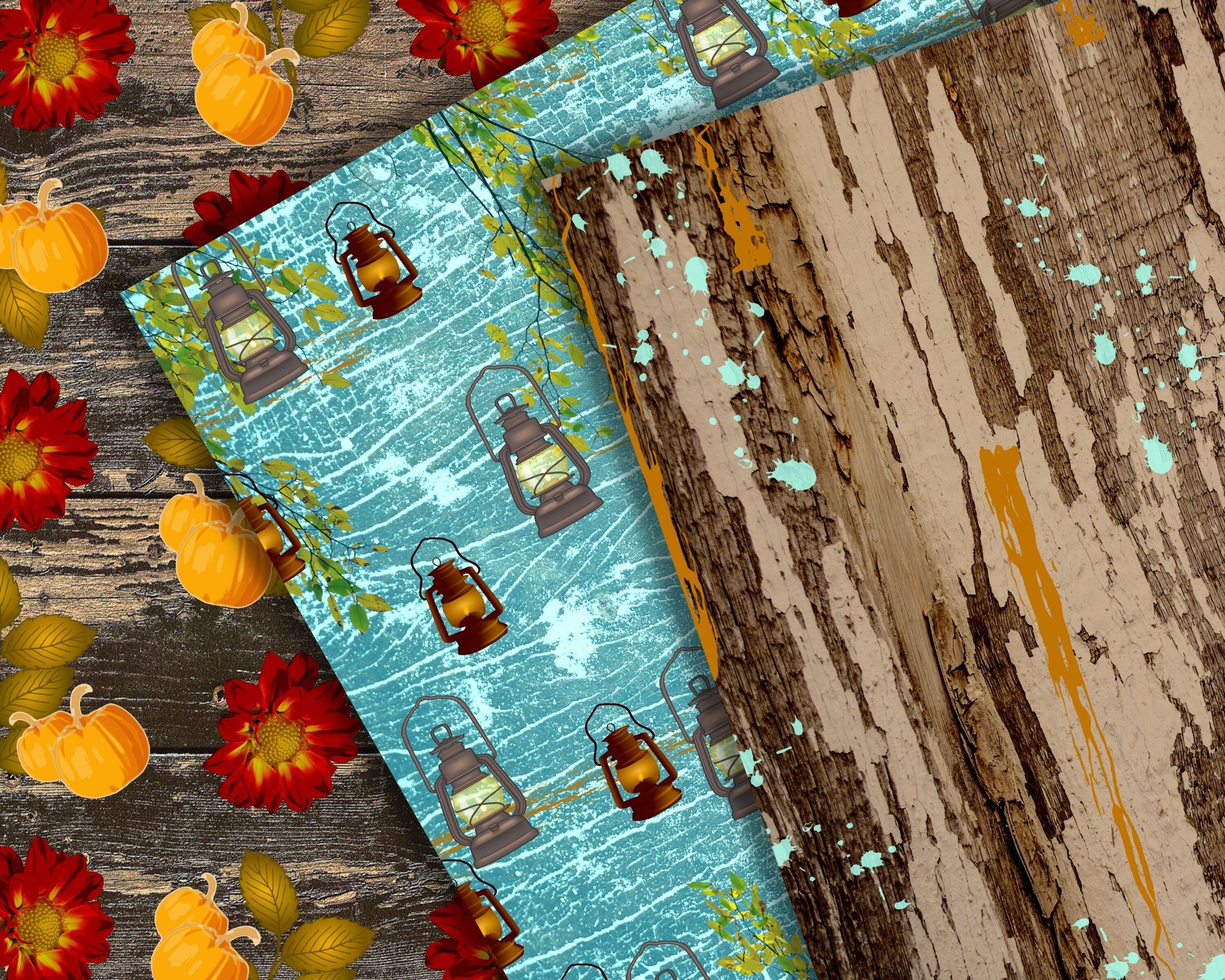 Fall Rustic Digital Paper,autumn Scrapbooking Paper,fall Leaves ...