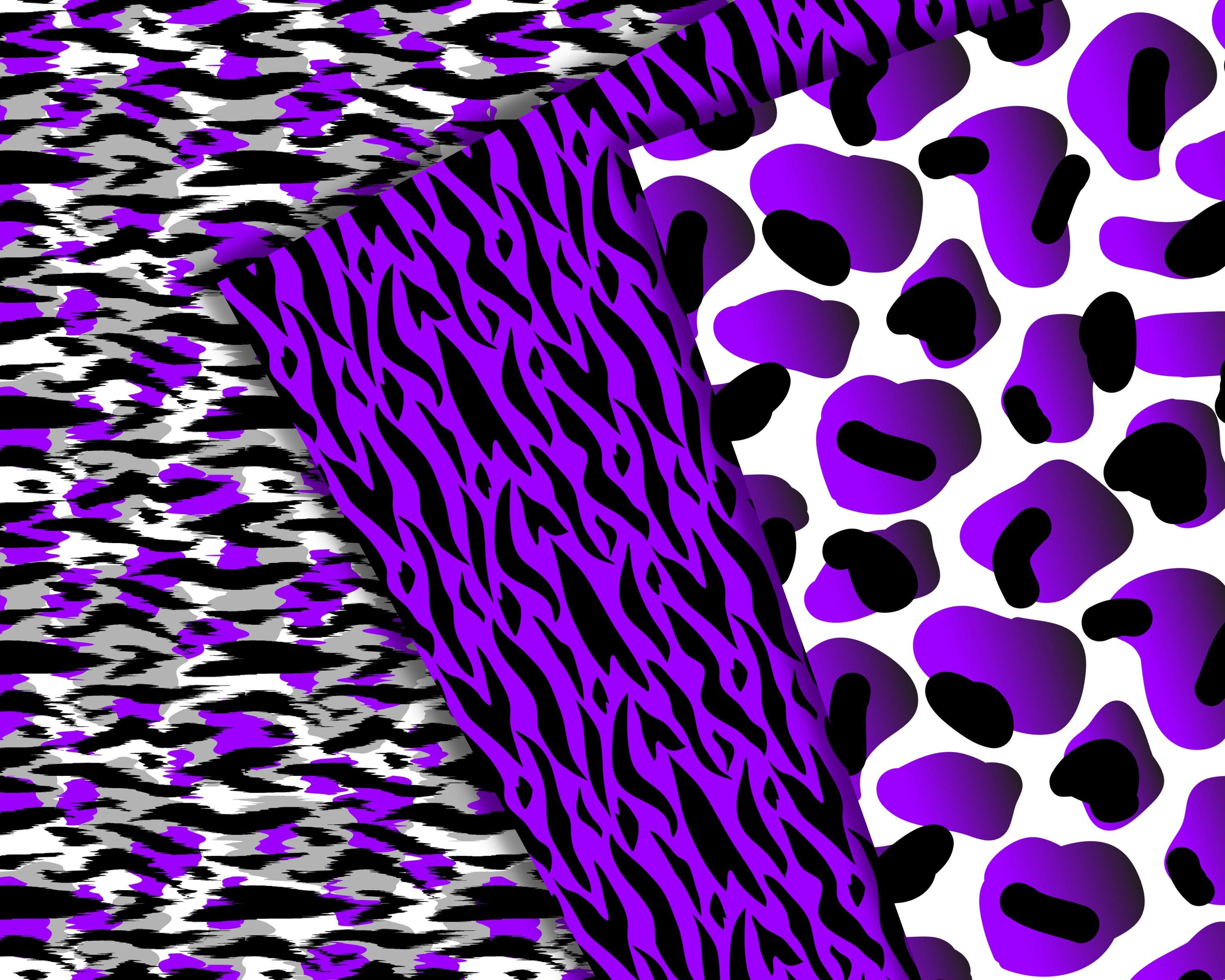 Animal Print Digital Paper,purple Animal Print Seamless Paper,purple ...
