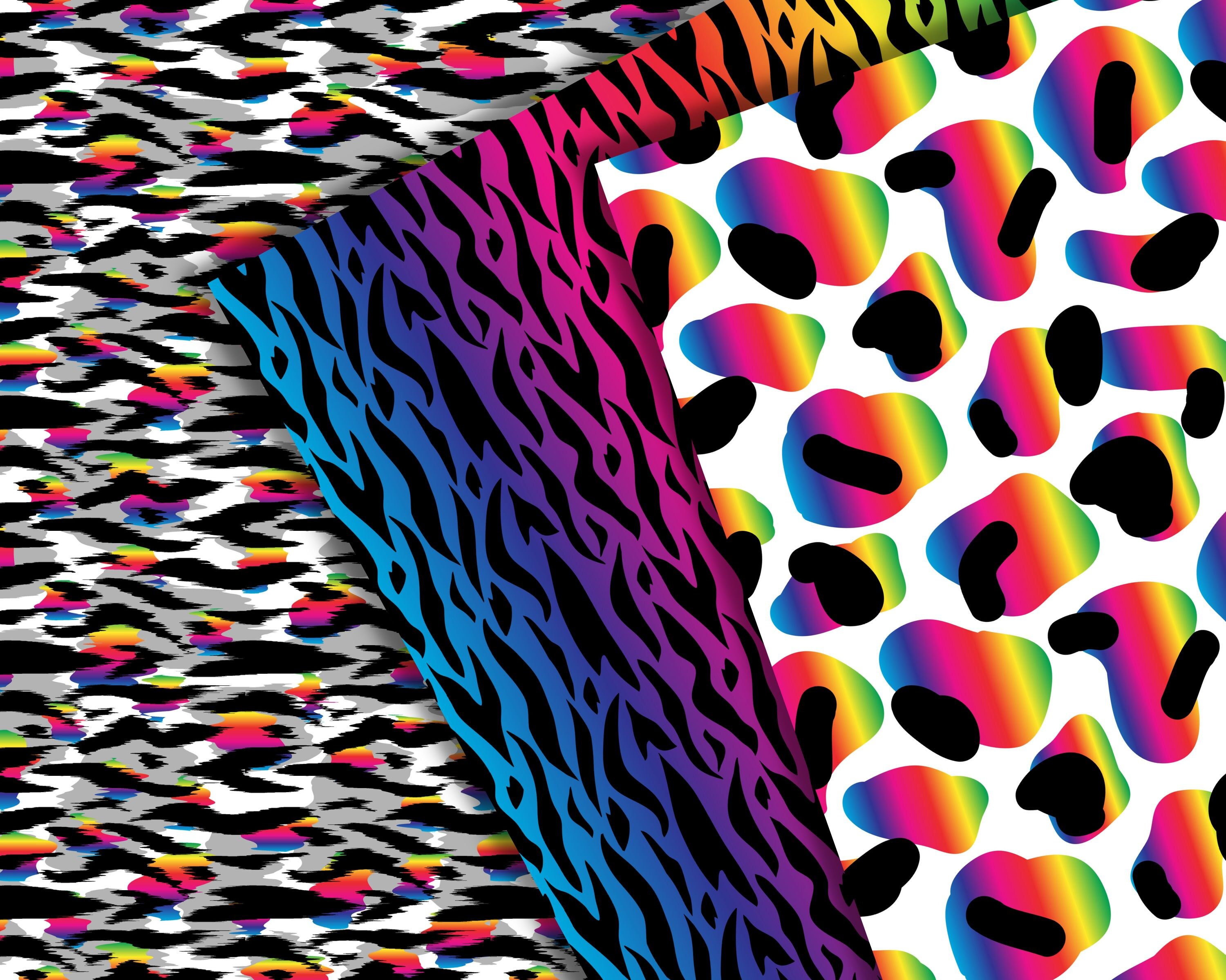 Animal Print Digital Paper,rainbow Animal Print Seamless Paper,rainbow ...