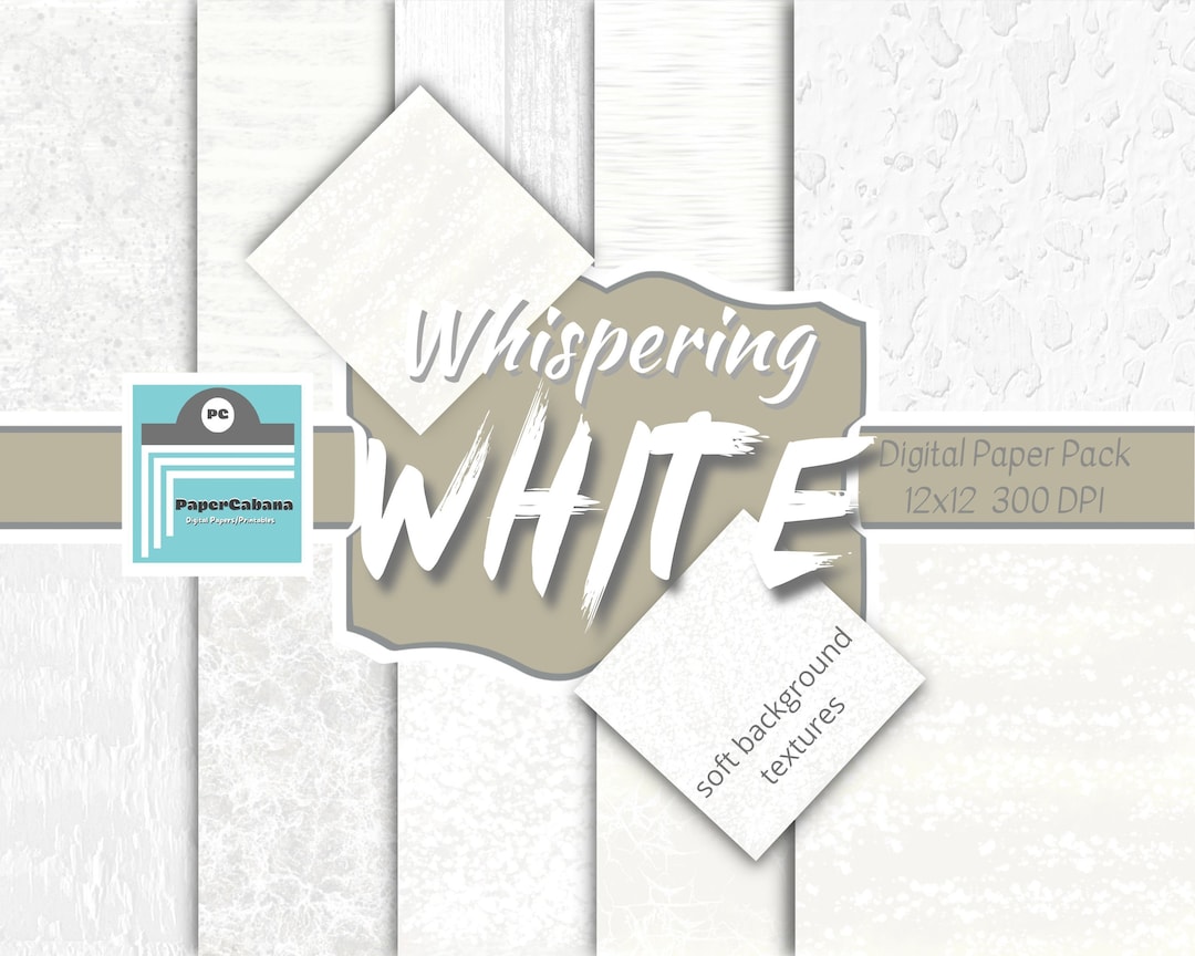 White Textures Digital Paper,soft White Background,white Scrapbook ...