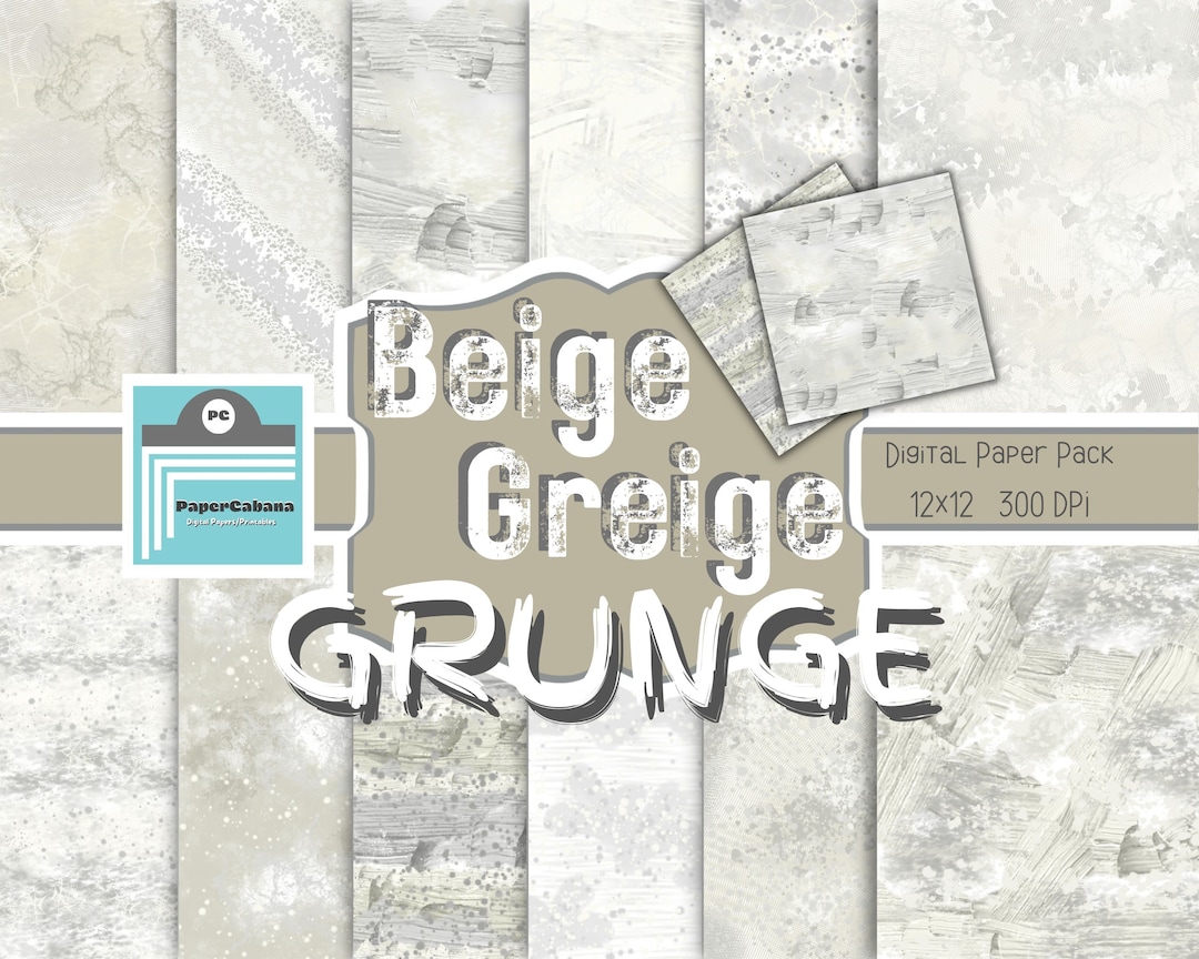 Beige Grunge Digital Paper,beige Textures Background,beige Scrapbook ...