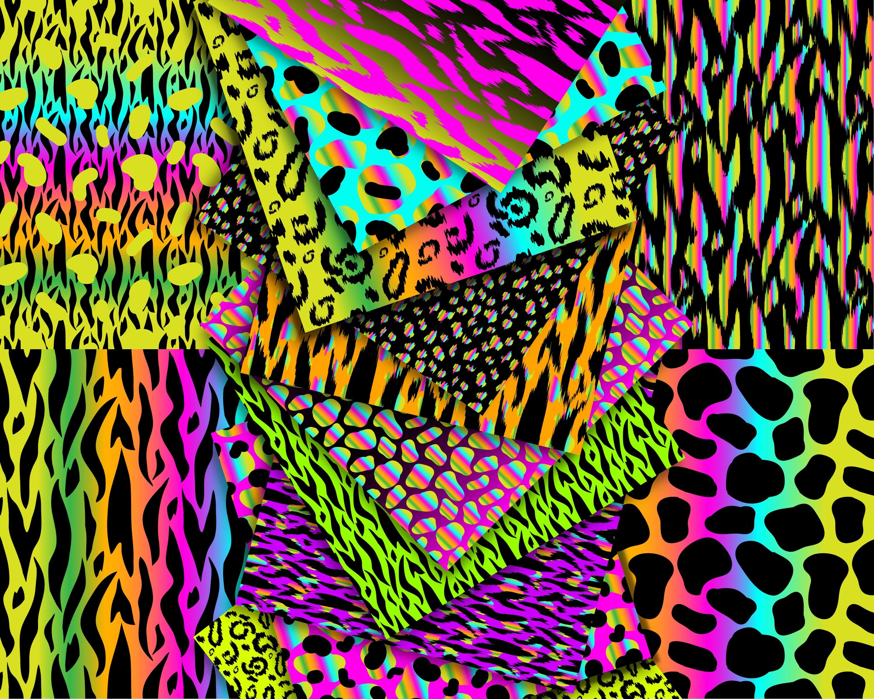 Animal Print Digital Paper,tropical Animal Print Seamless Paper ...