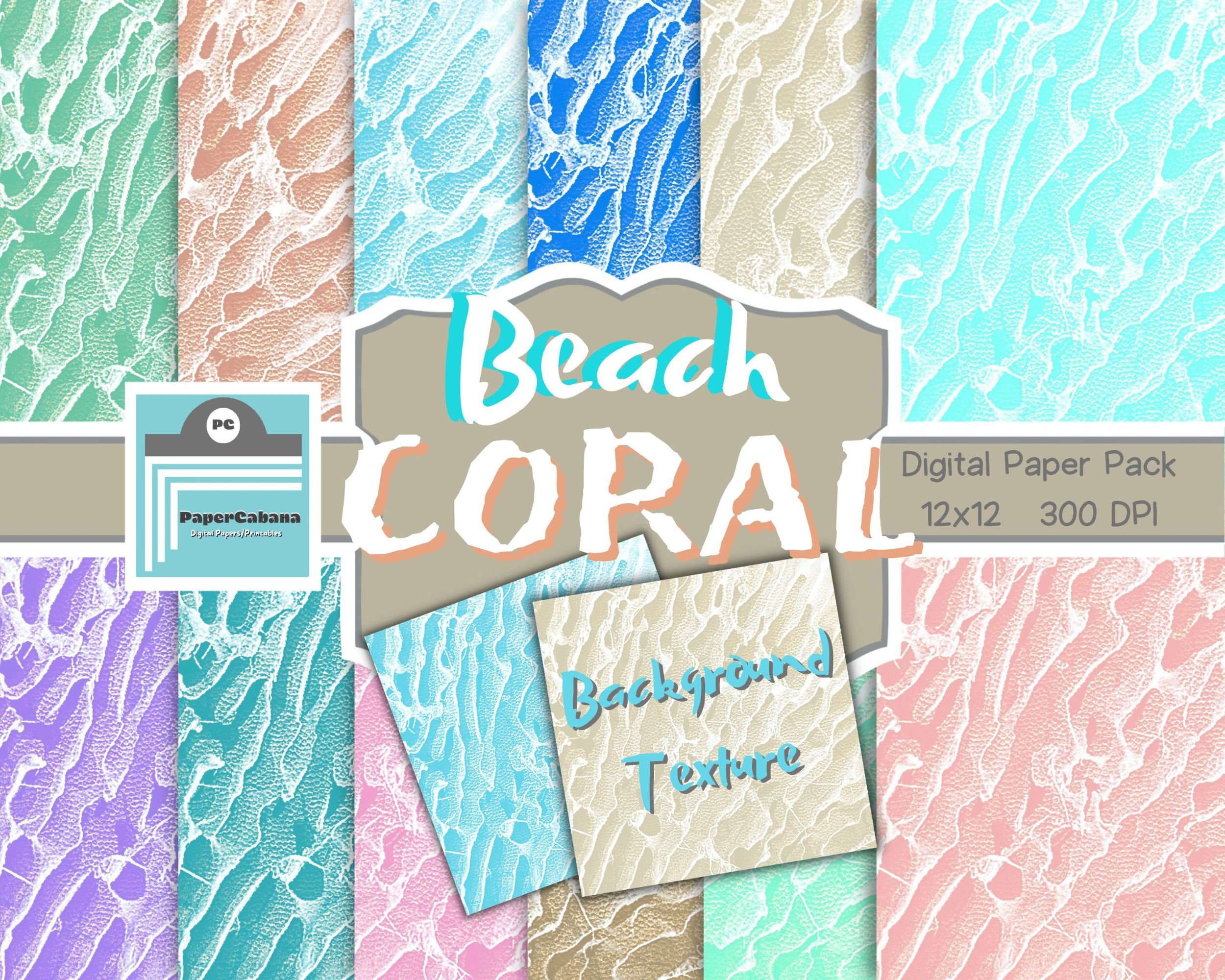 Beach Coral Texture Digital Paper,colorful Beach Coral Background,coral ...