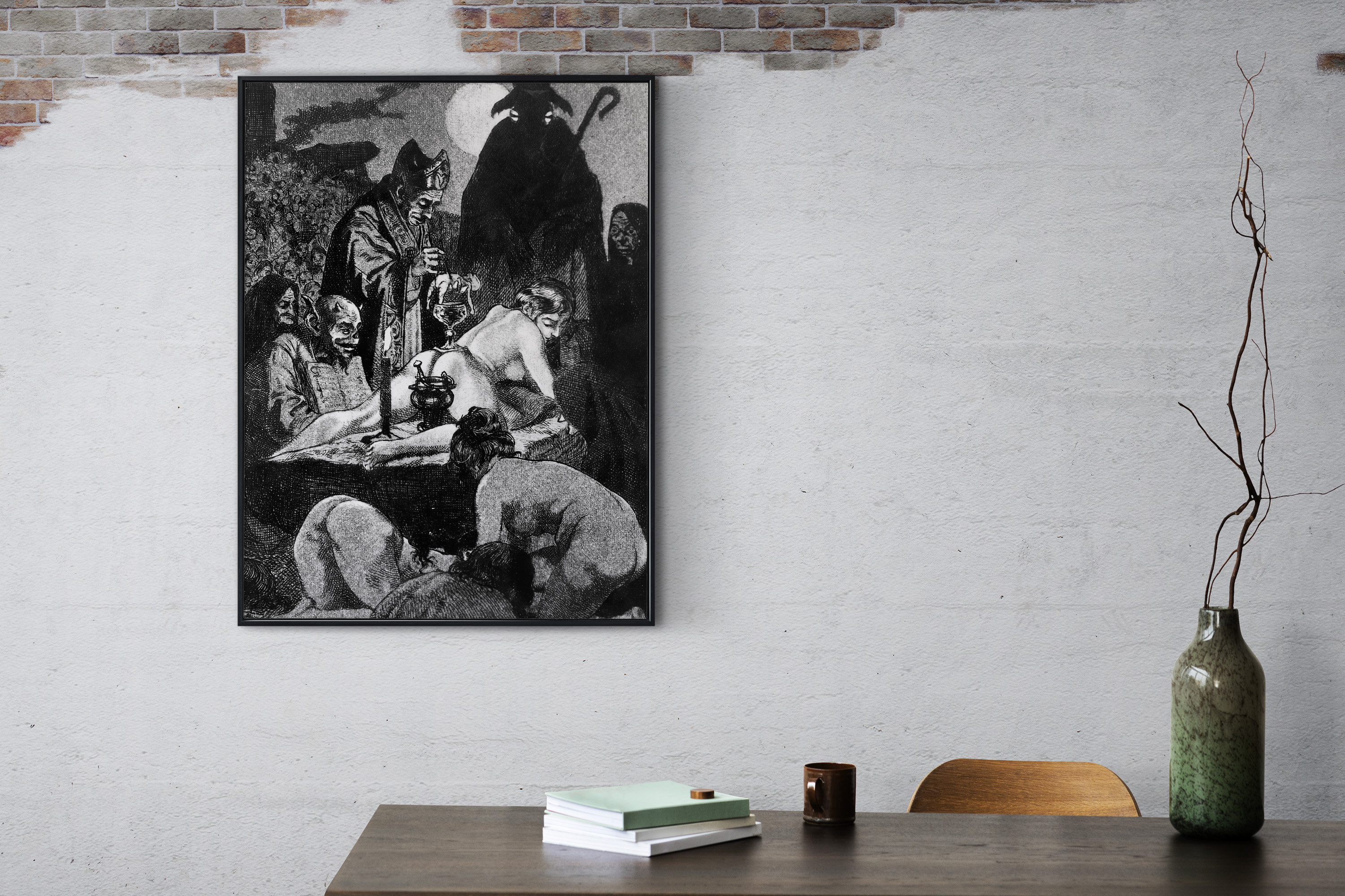 Martin Van Maele A Black Mass Print on Canvas Witch Woman - Etsy