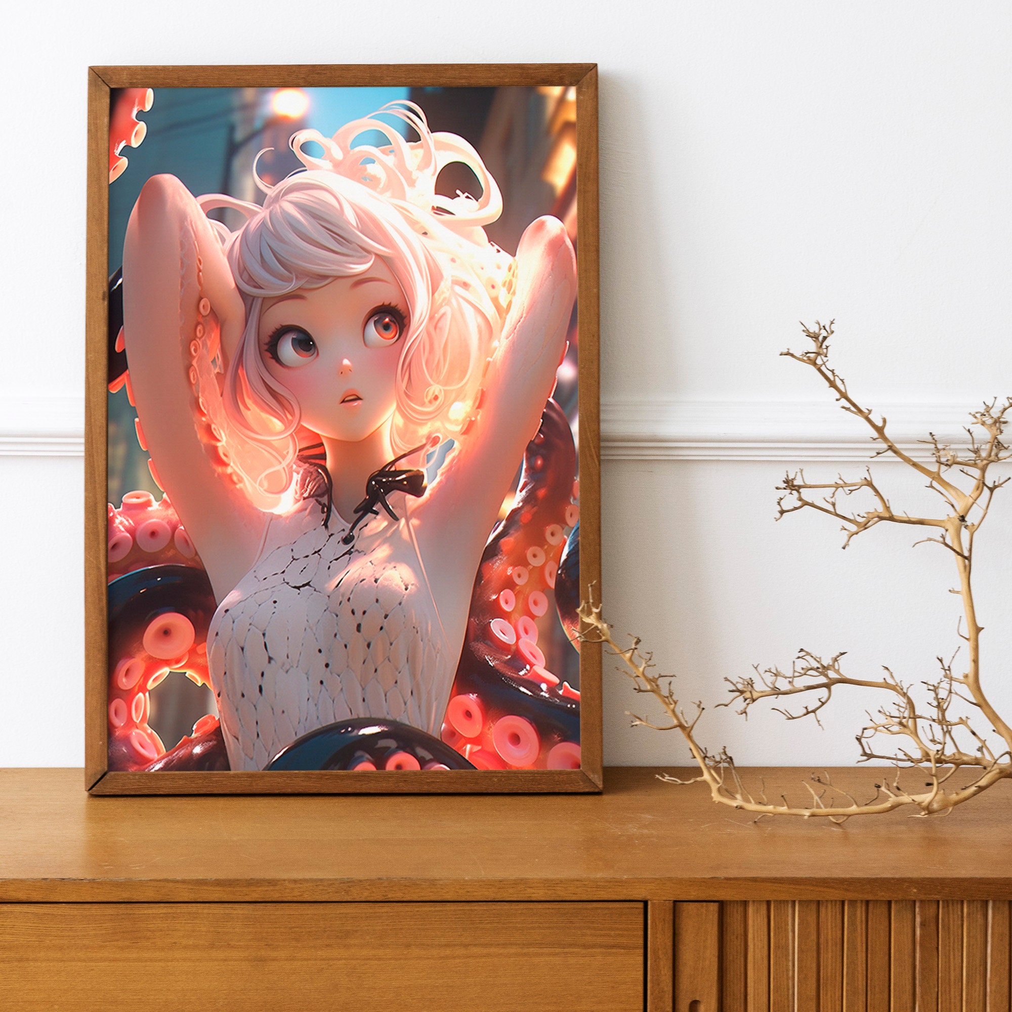 Tentacle Anime Girl Art, Anime Pink Tentacle Girl Art, Anime Octopus ...
