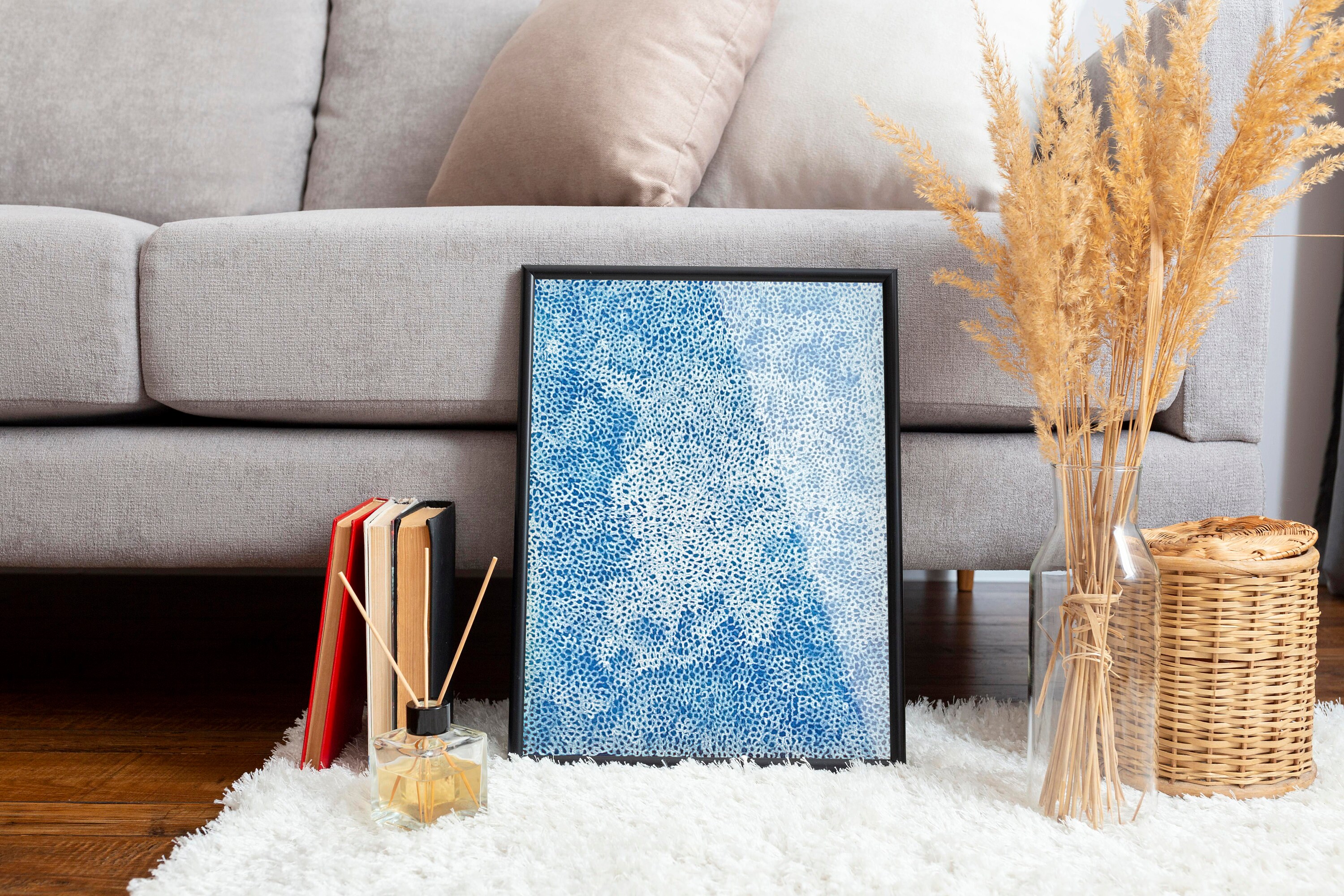 Yayoi Kusama Pollock Rothko Minimalist Art Large Blue - Etsy