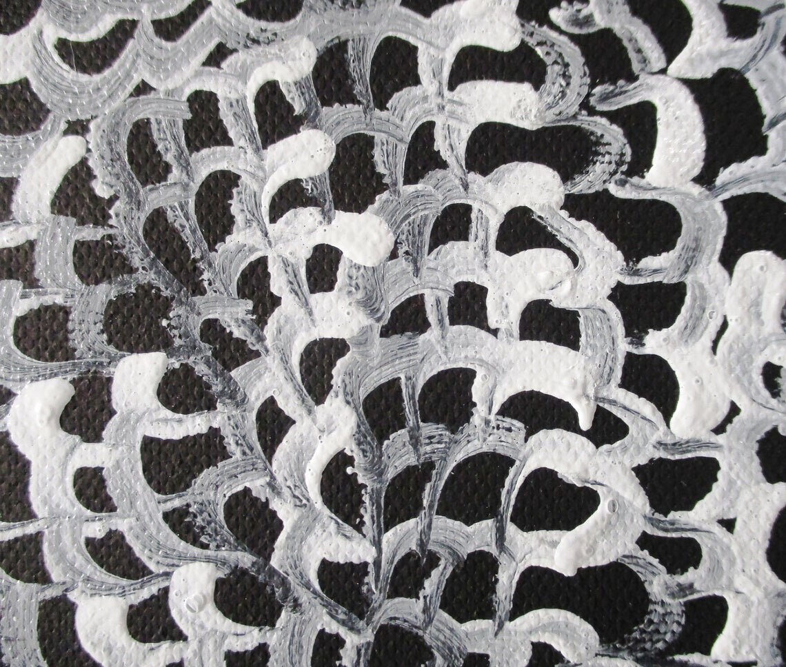 Yayoi Kusama, Pollock, Rothko, Minimalist Art, Large Black White ...