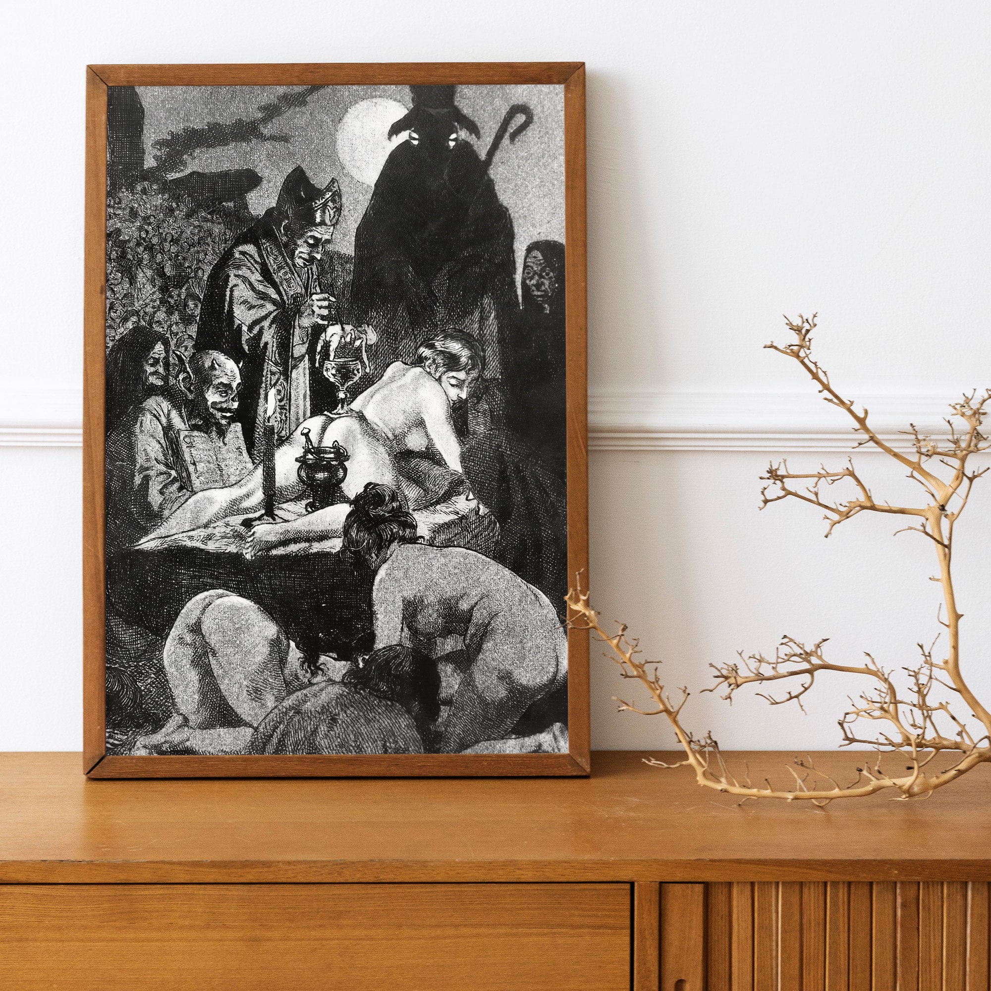 Martin Van Maele A Black Mass Print on Canvas Witch Woman - Etsy