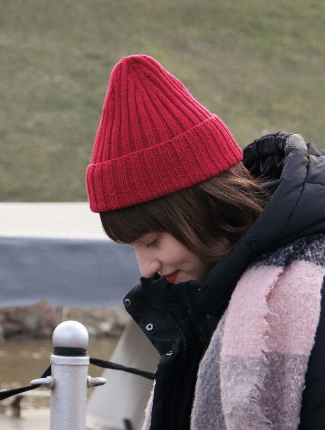Red Unisex Merino Wool Beanie / Cousteau Hat - Etsy
