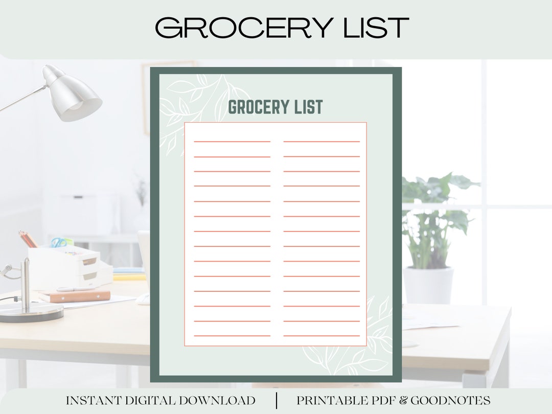 GROCERY LIST | Meal Planning | Meal Planner | Plan Your Week | Meal ...