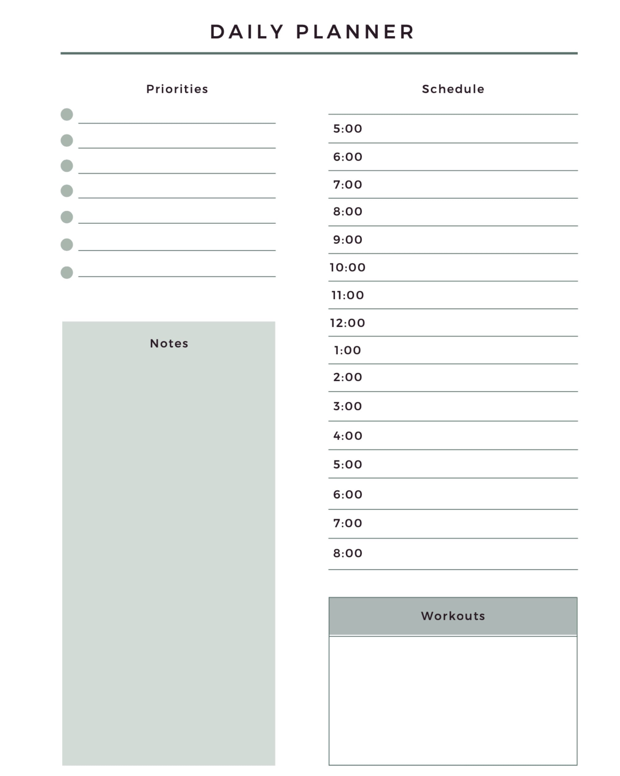 DAILY PLANNER | Time Management | To-do List | Organize Your Day ...