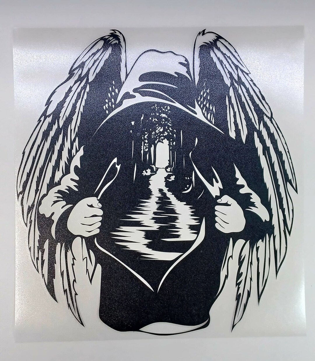 Large Guardian Angel Decal - Protect Your Ride in Style - Ideal for Car ...