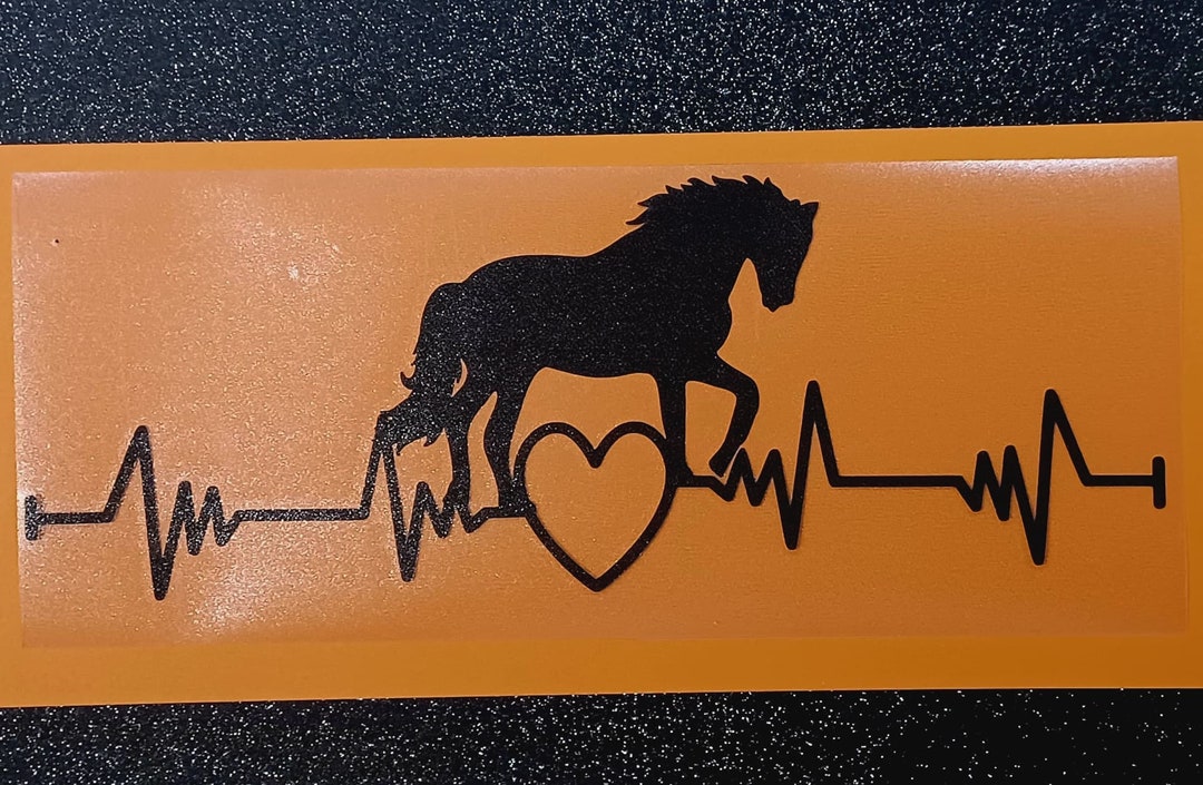 Horse Heart Beat Vinyl Decal Window Decal, Bumper Sticker - Etsy