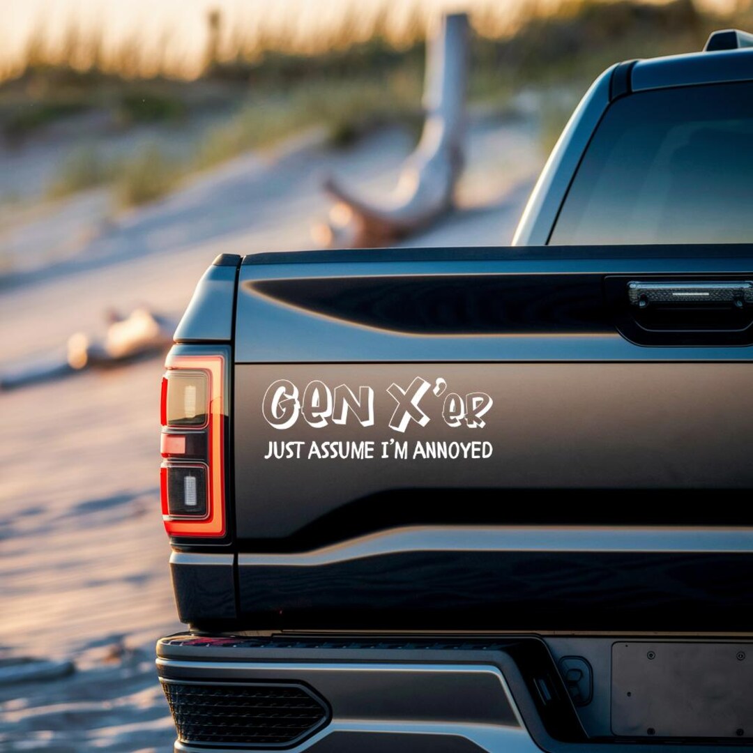Gen X Vinyl Decal – "just Assume I Am Annoyed" Sticker for Cars ...