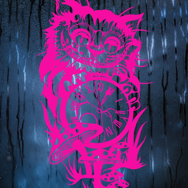 Cheshire Cat Decal - Etsy
