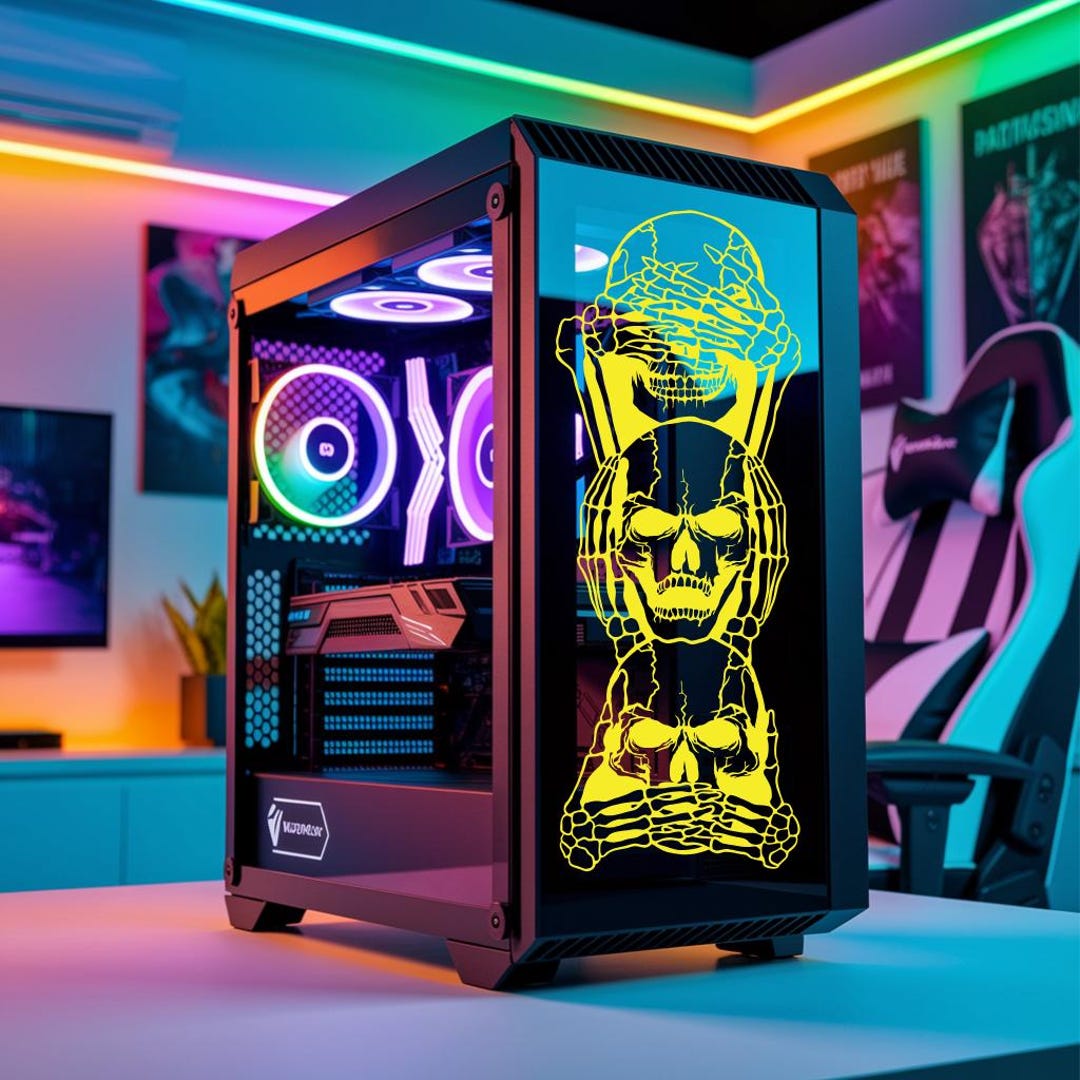 Skull Vinyl Decal: See No Evil Design - Custom Colors & Sizes - Etsy
