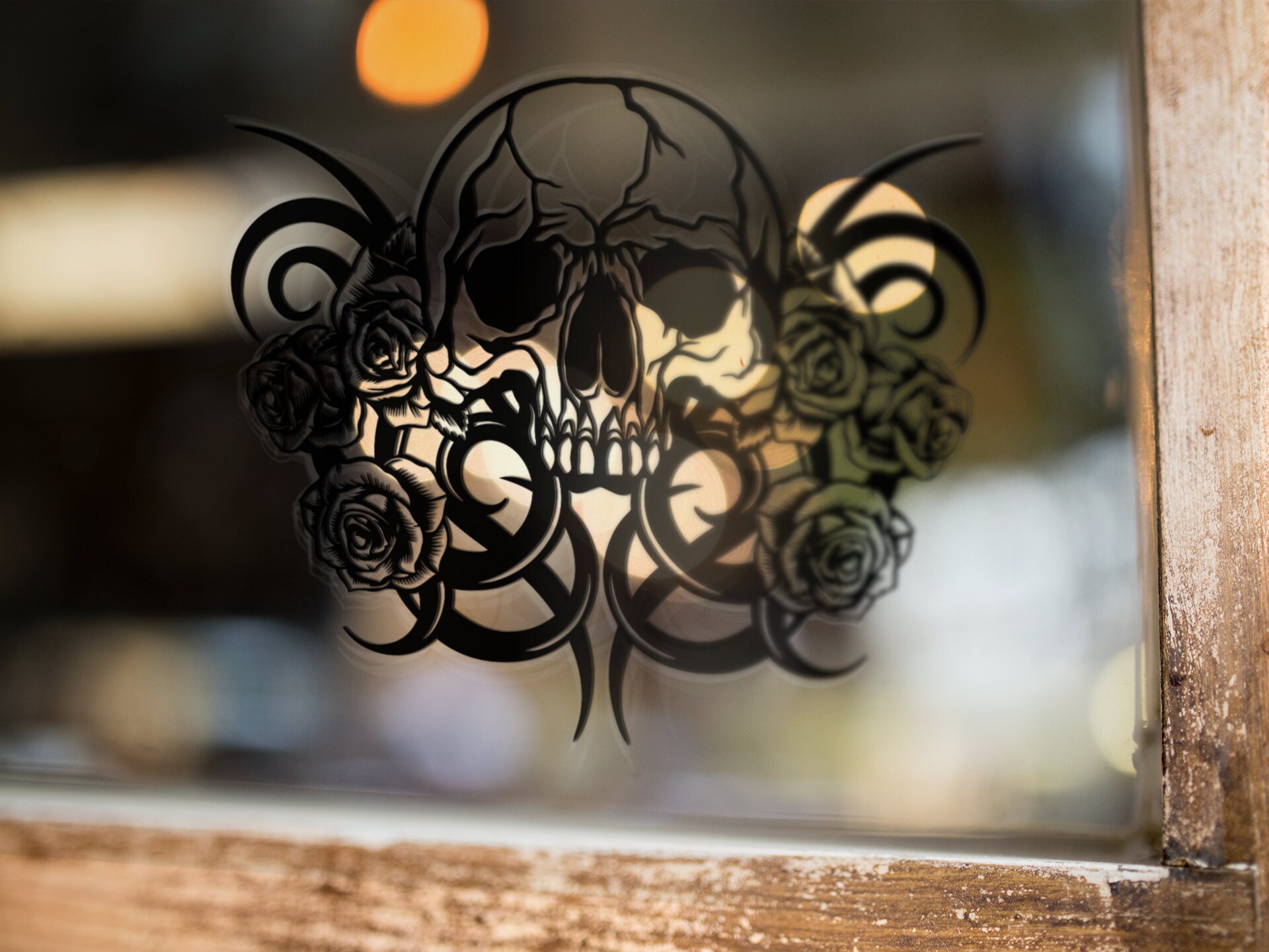 Tribal Skull With Rose