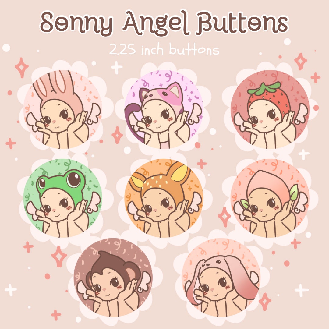 Cute Sonny Angel Buttons// 2.25 Inch - Etsy