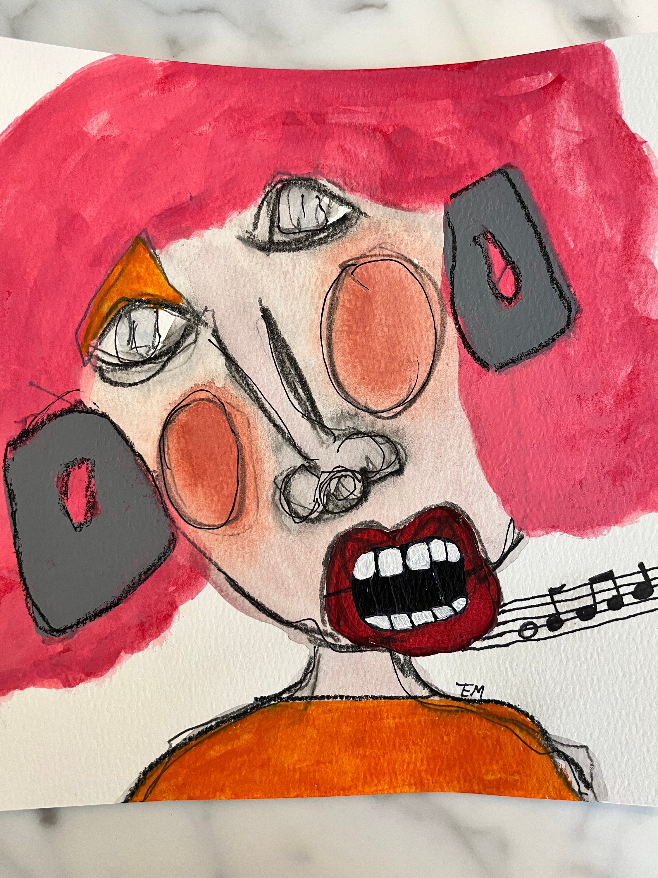 Abstract Original Face Art; Original Abstract Face Art; Outsider Art ...