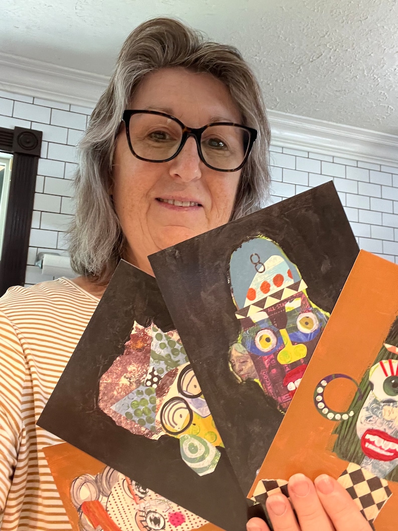 Abstract Original Art Print; Abstract Original Face Art; Original ...