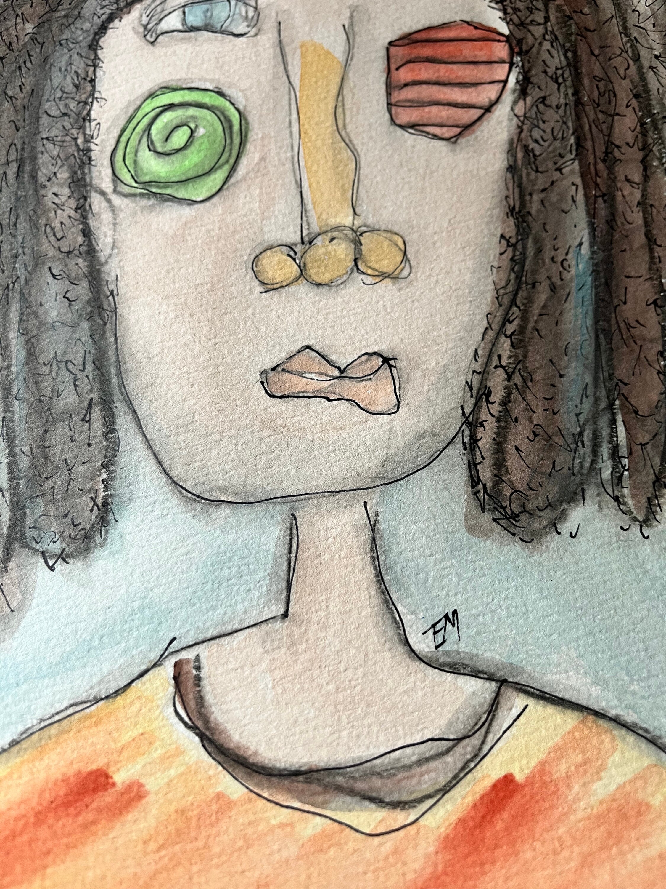 Abstract Original Face Art Original Abstract Face Art Outsider Art ...