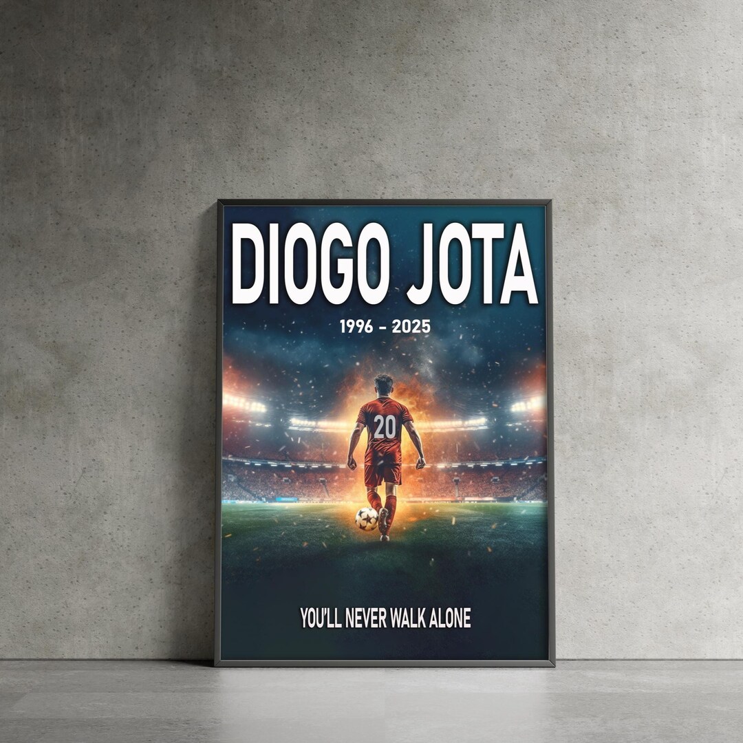 Diogo Jota Tribute Poster Jota Memorial RIP Picture Forever A Red ...