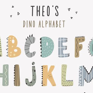 Personalised Dinosaur Prints Set of 3 Dinosaur Posters Kids Dino Wall ...