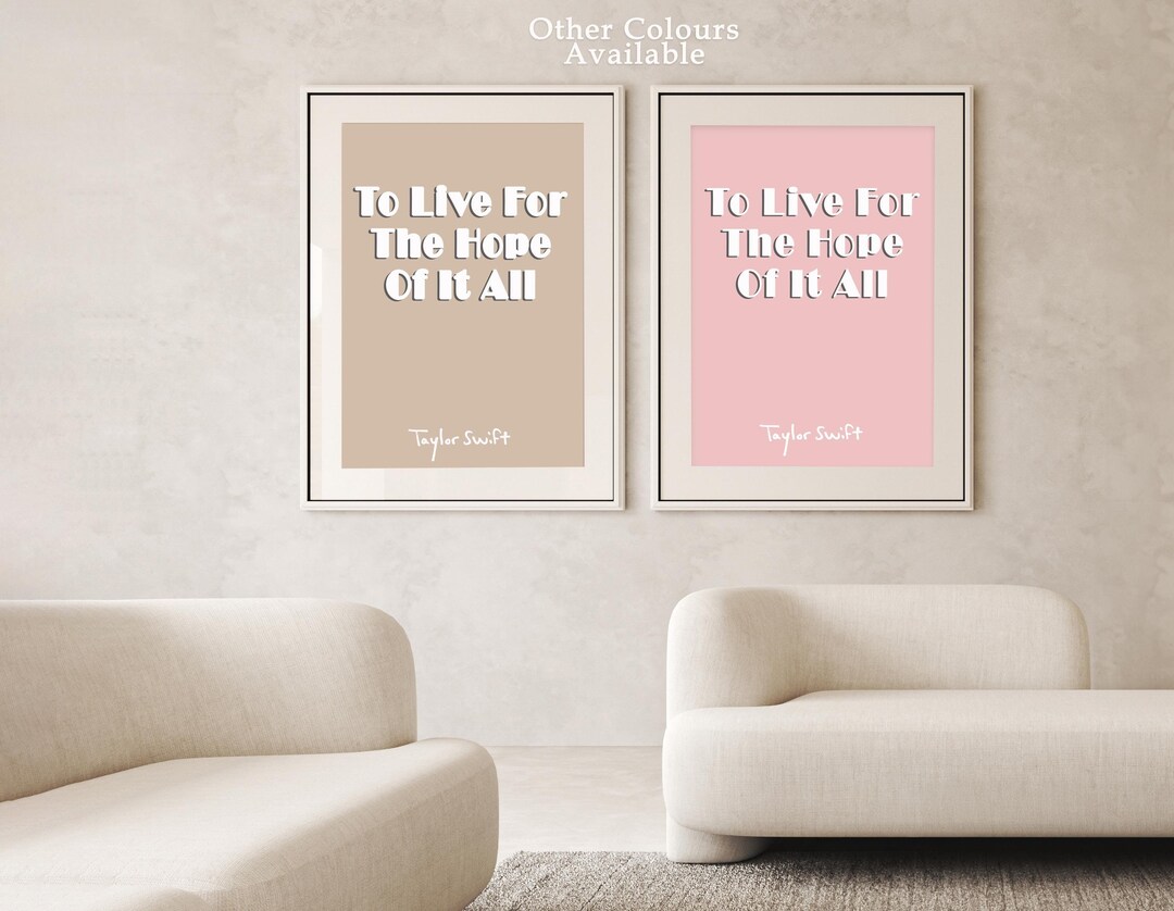 Taylor Swift Quote Poster, Tween Bedroom Wall Decor, Motivational Quote ...
