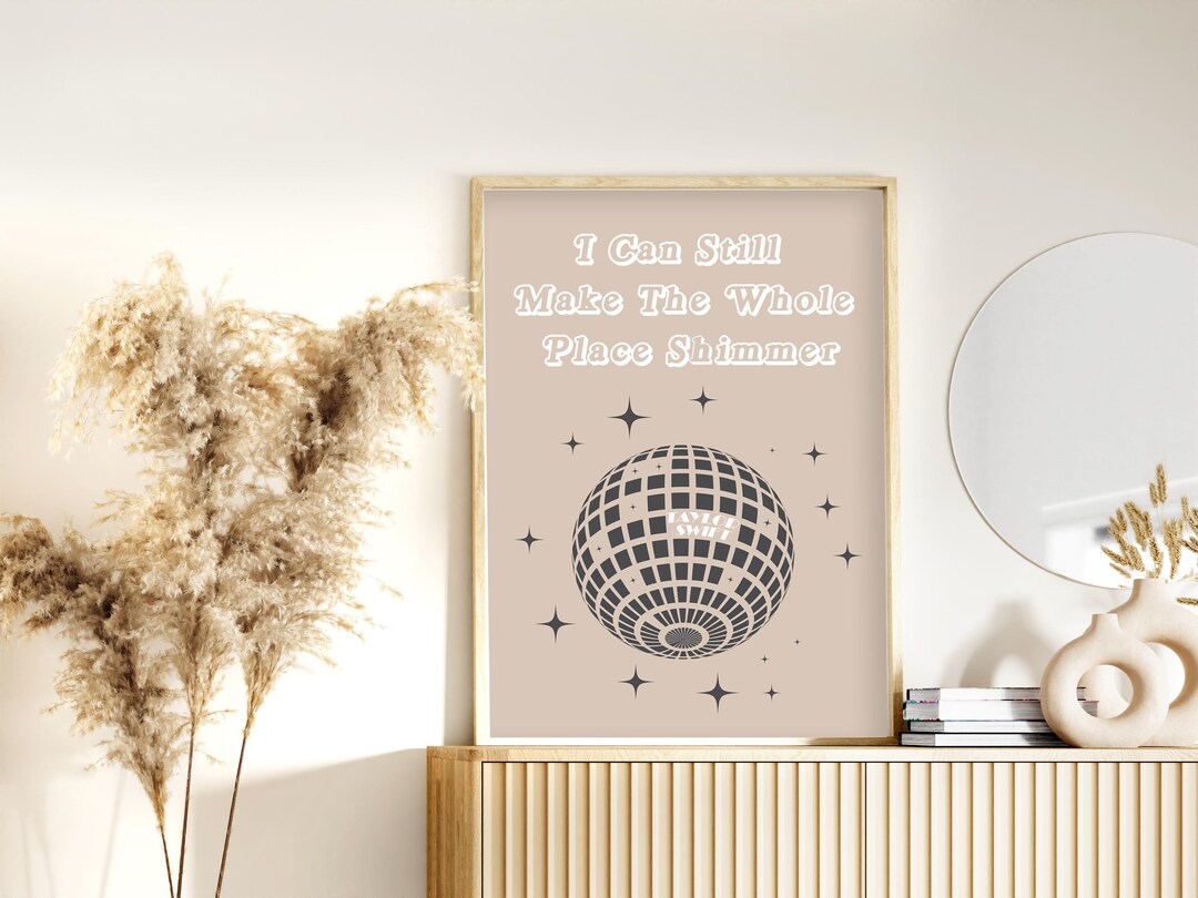 Taylor Swift Print, Mirrorball Folklore Quote Poster, Tween Bedroom ...