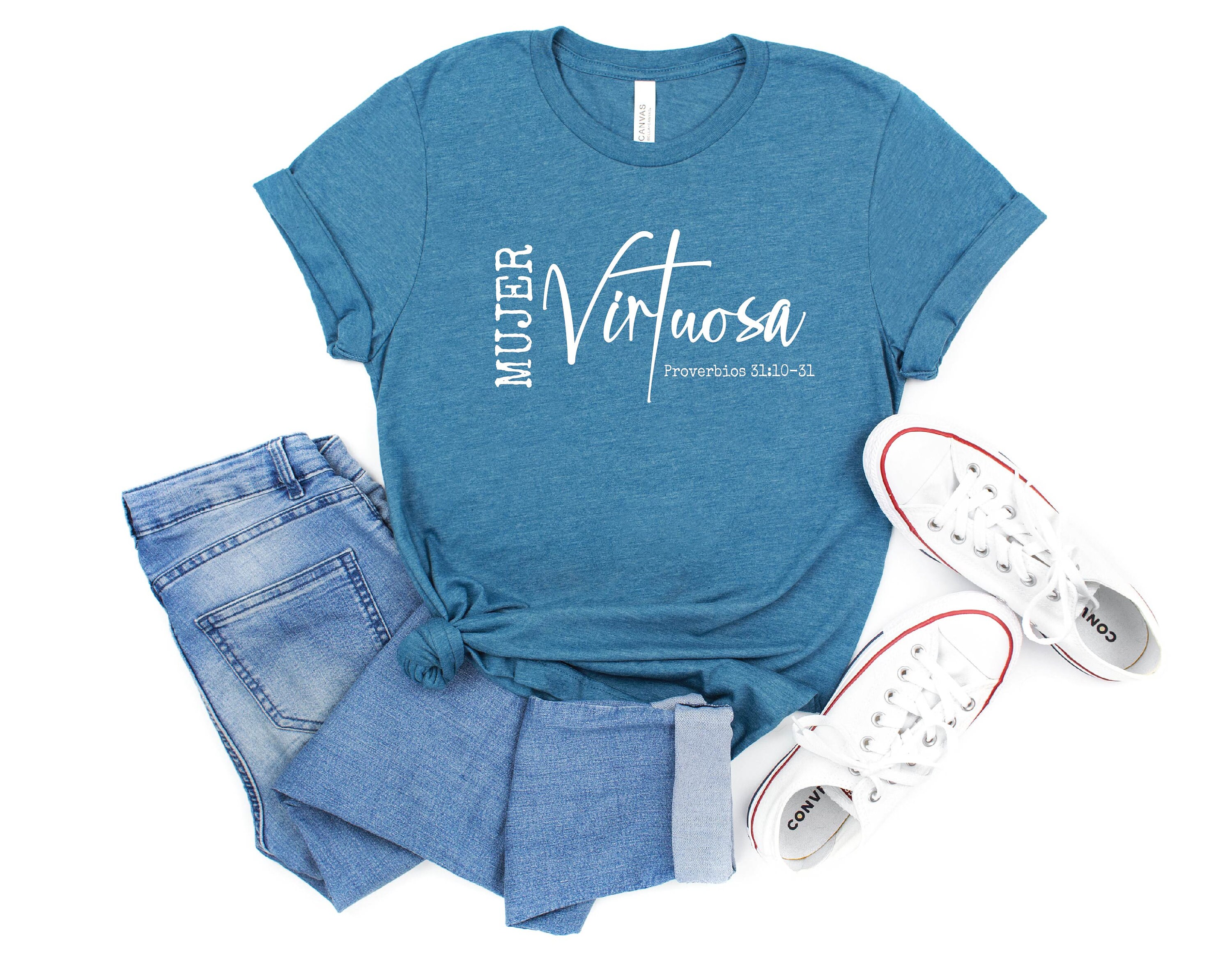 Mujer Virtuosa T-shirt, Virtuous Women Shirt, Proverbs 31, Christian ...