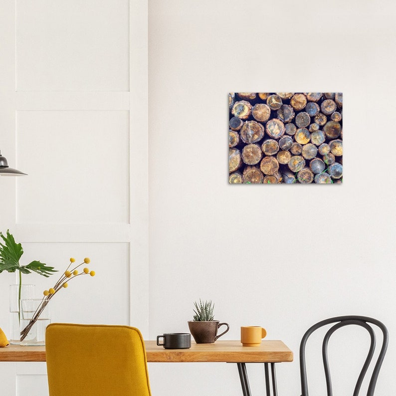 Cut Log Poster Print, Rustic Print of Stacked Logs, Log Wood Pile ...