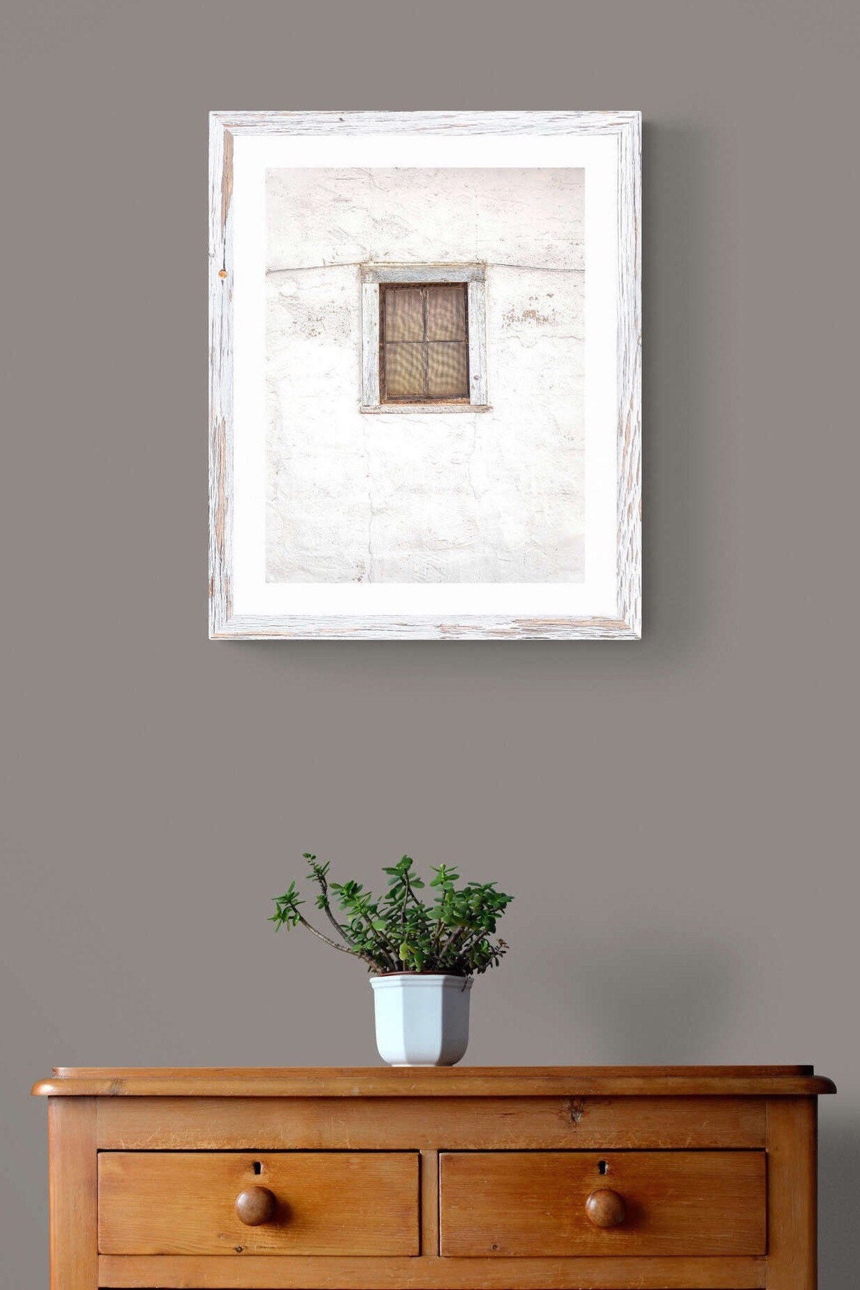 Minimalist Whitewashed Wall Print, Rustic White Window Photo, Old ...