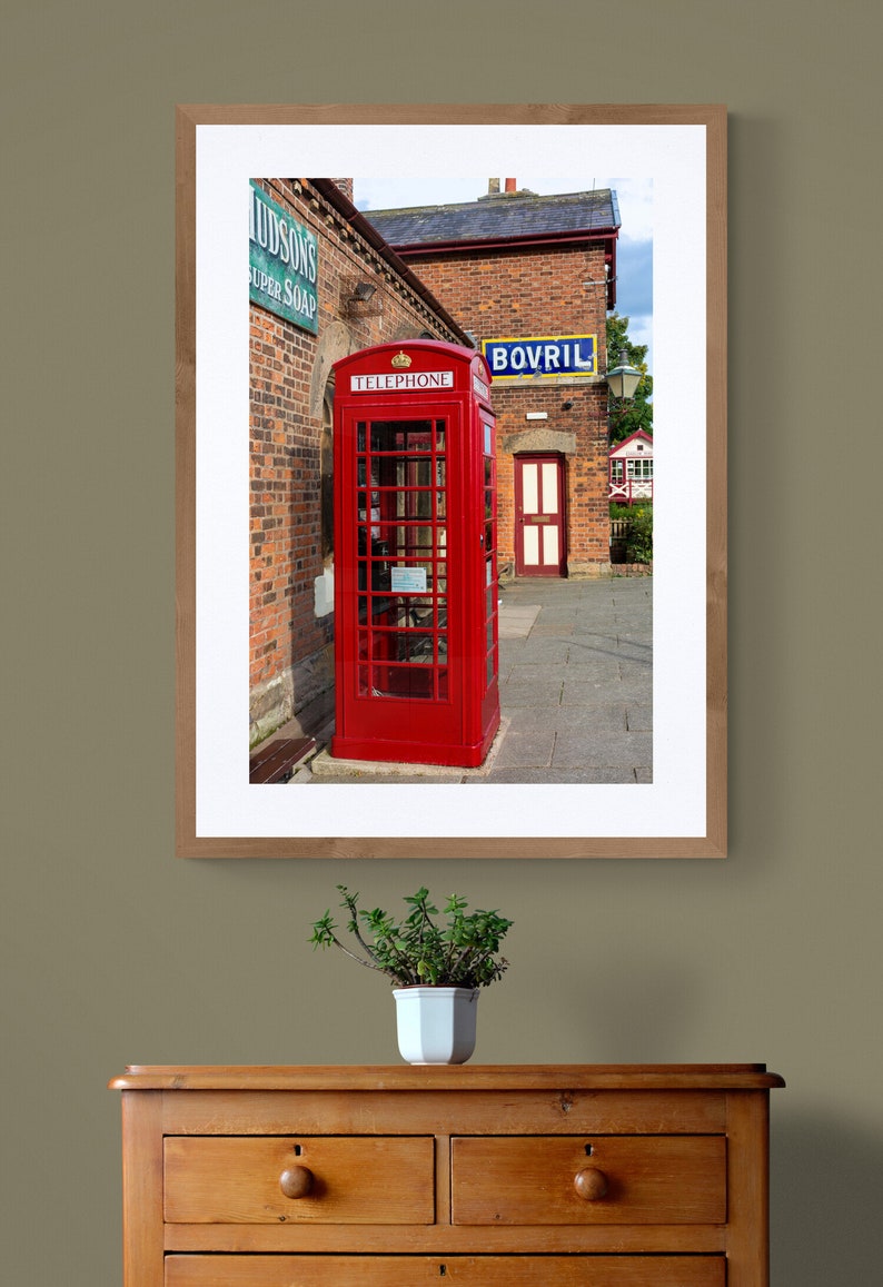 Red Telephone Box Print, Phone Box Photo, Telephone in Vintage British ...